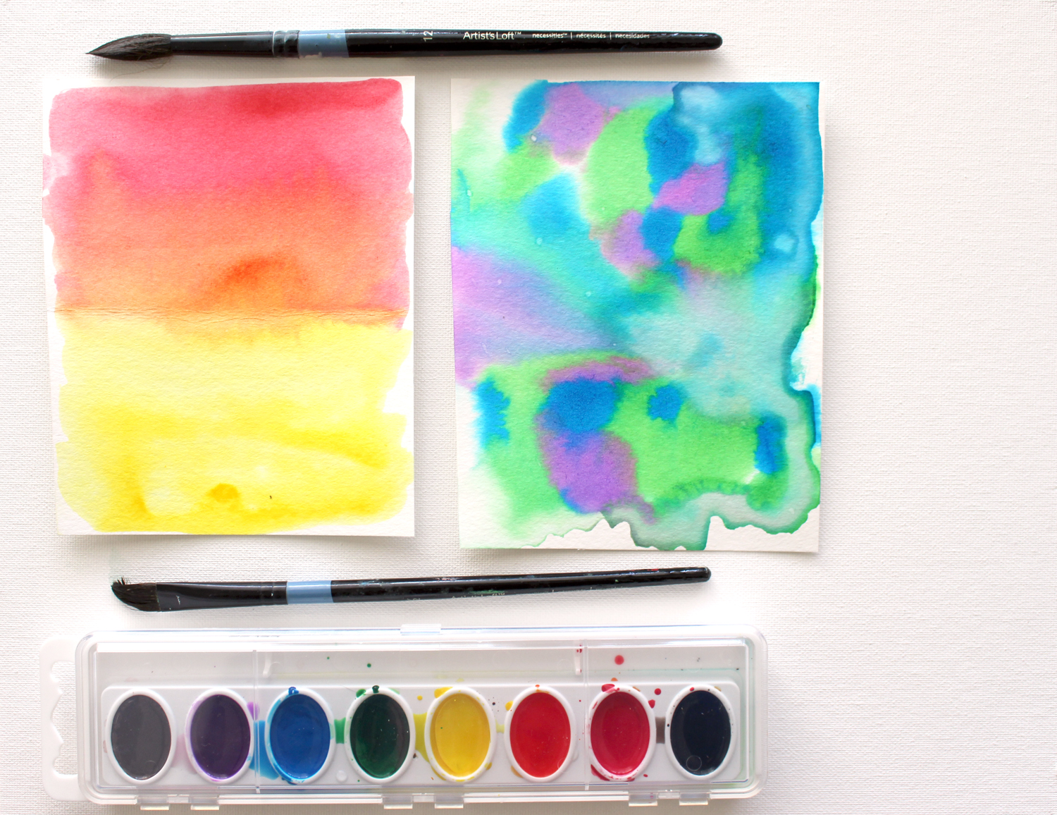 Watercolor Art Lessons, Blends for Kids - Amy's Art Table
